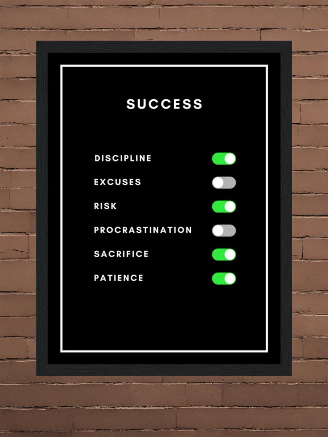 What Success Takes Motivational Poster Classic Matte Paper Wooden ...