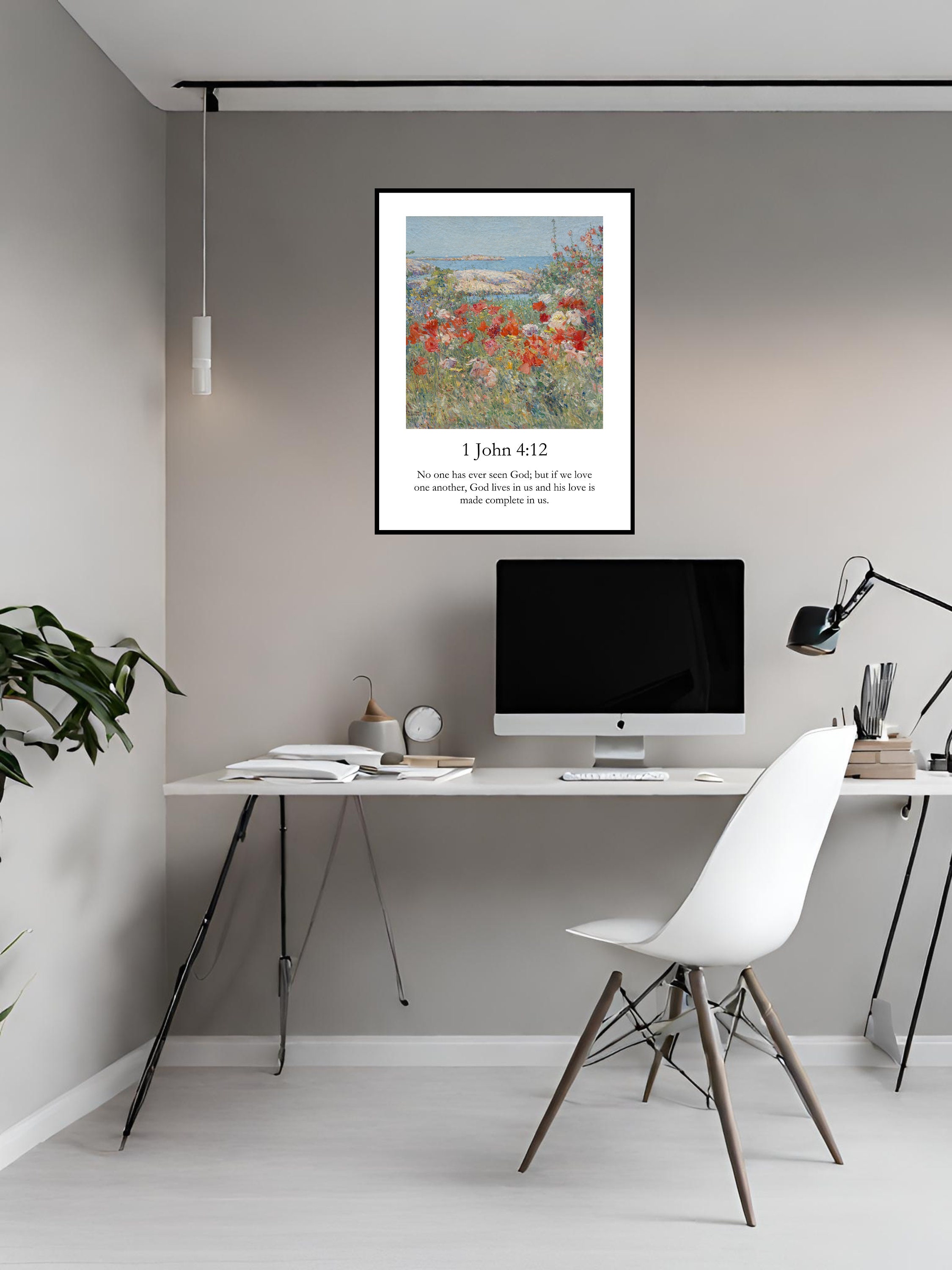 1 John 4:12 Christian Bible Scripture Motivational Wooden Framed ...