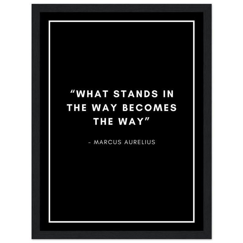 What Stands in the Way Becomes the Way Motivational Poster Classic ...
