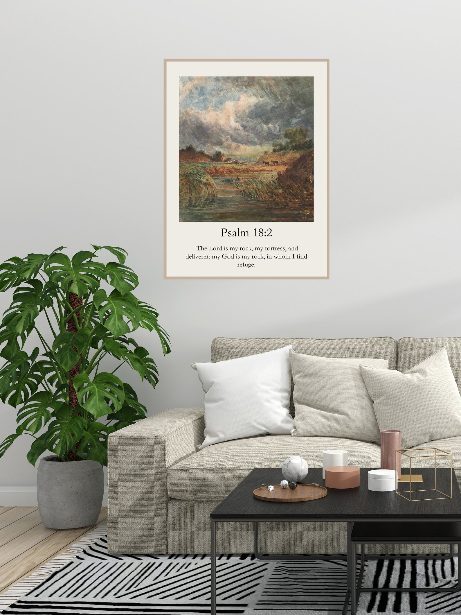 Psalm 18:2 Christian Bible Scripture Motivational Wooden Framed Premium ...