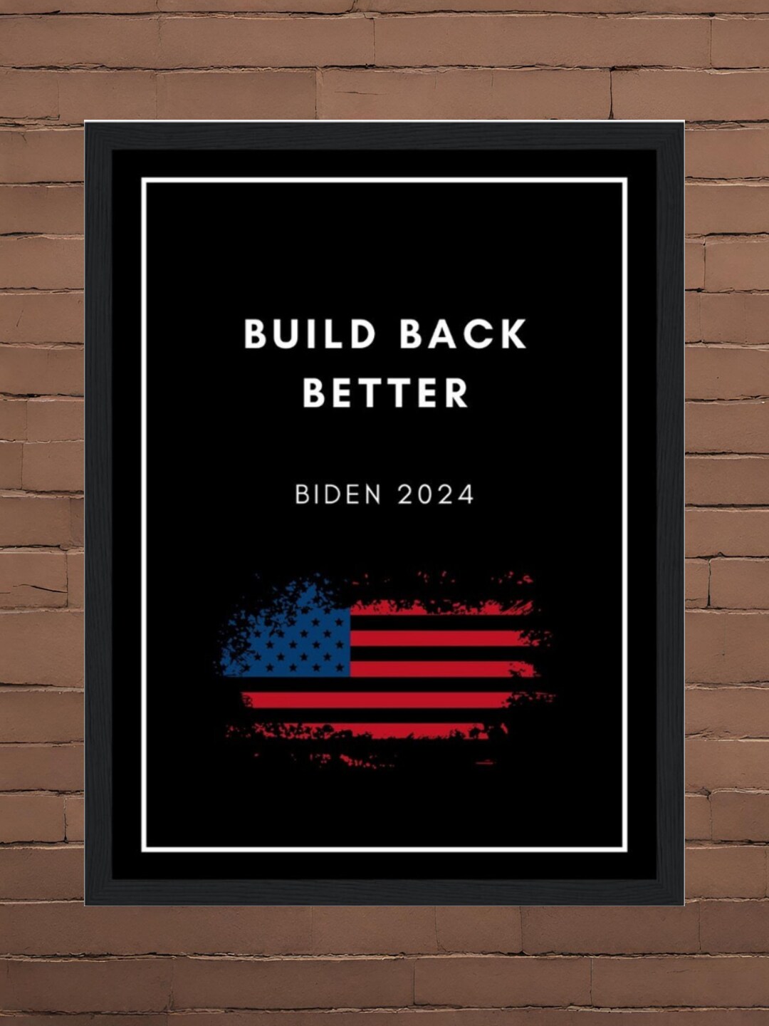 Build Back Better Biden 2024 Wooden Framed Poster matte - Etsy