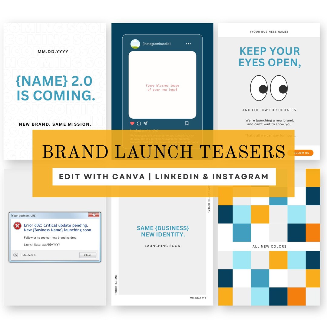 Animated Canva Templates, Brand Launch Teaser (digital Download) - Etsy