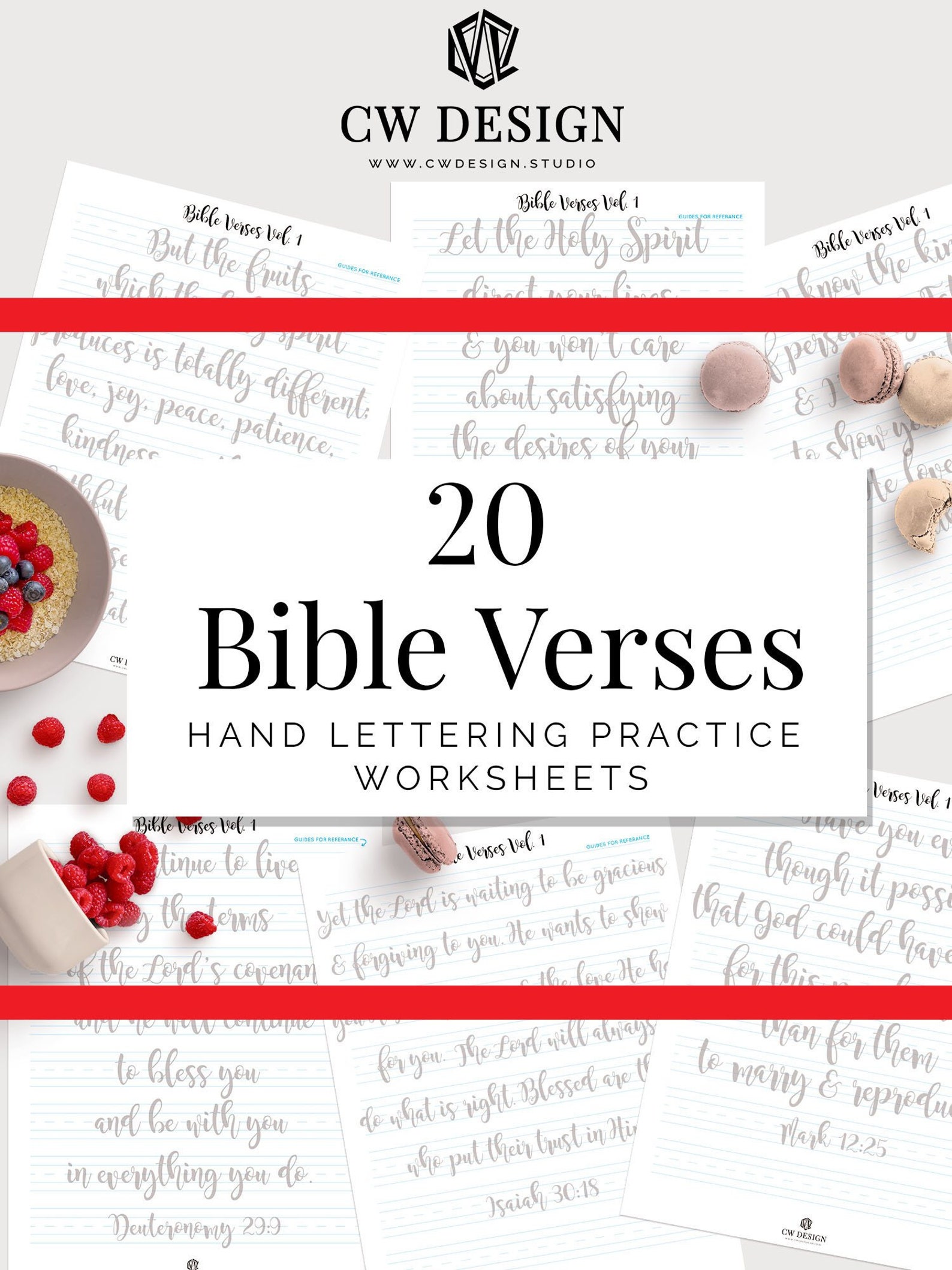 20 Bible Verses Hand Lettering Practice Sheets Calligraphy | Etsy
