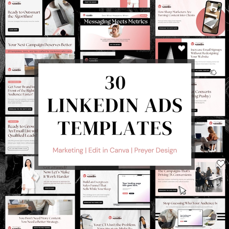 Linkedin Post Templates Canva: Marketing for Women Entrepreneurs ...