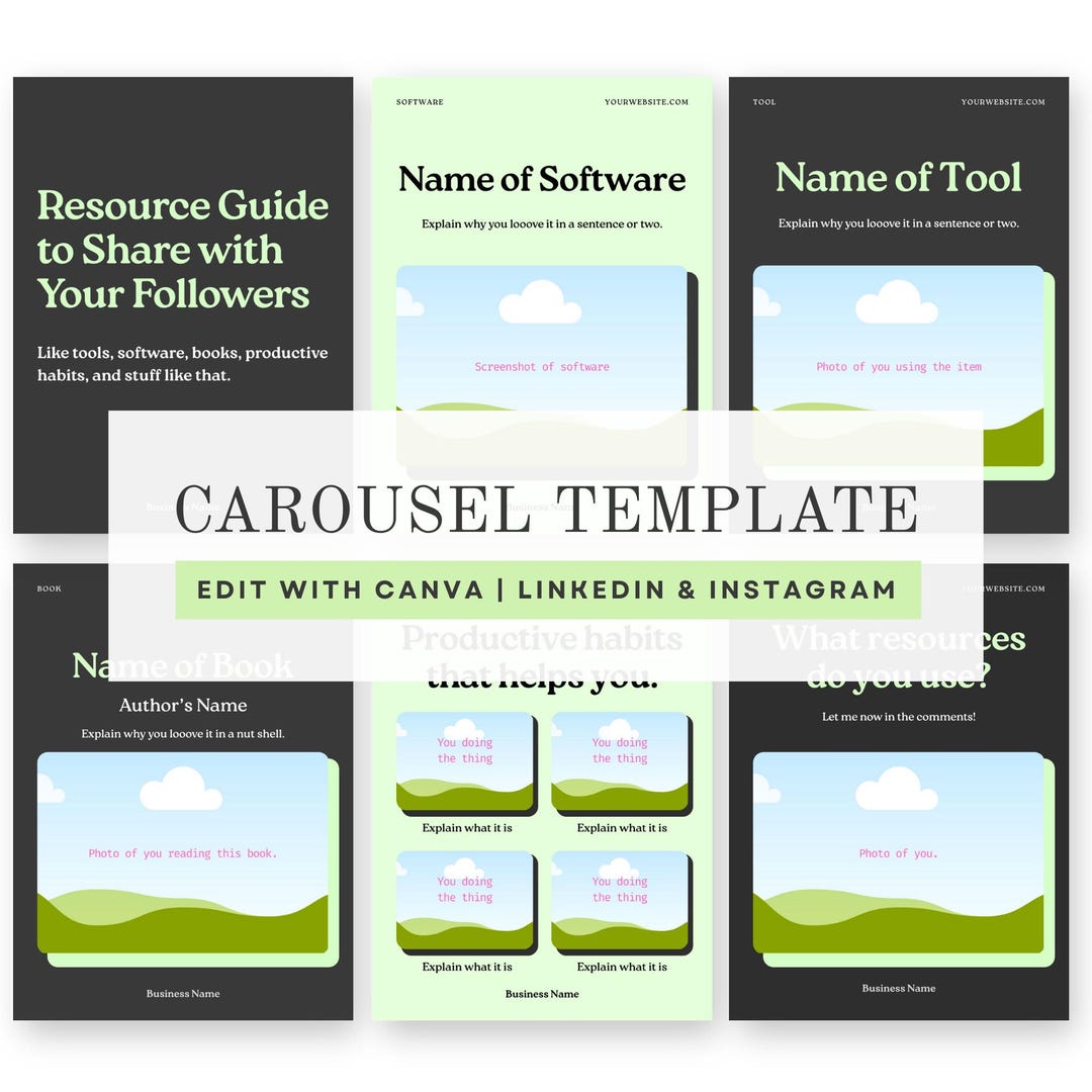 Editable Canva Carousel Template: Storytelling Marketing for Instagram ...