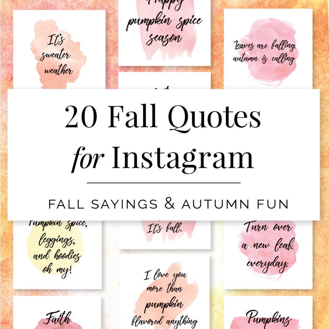 Fall Quotes for Instagram, Instagram Story Quotes, Hand Lettering ...