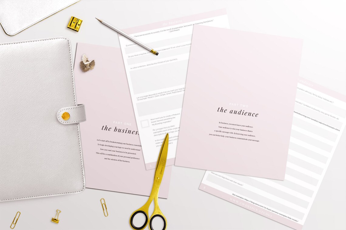 Logo Design Worksheet, Logo Blueprint, Logo Brainstorming Worksheet ...