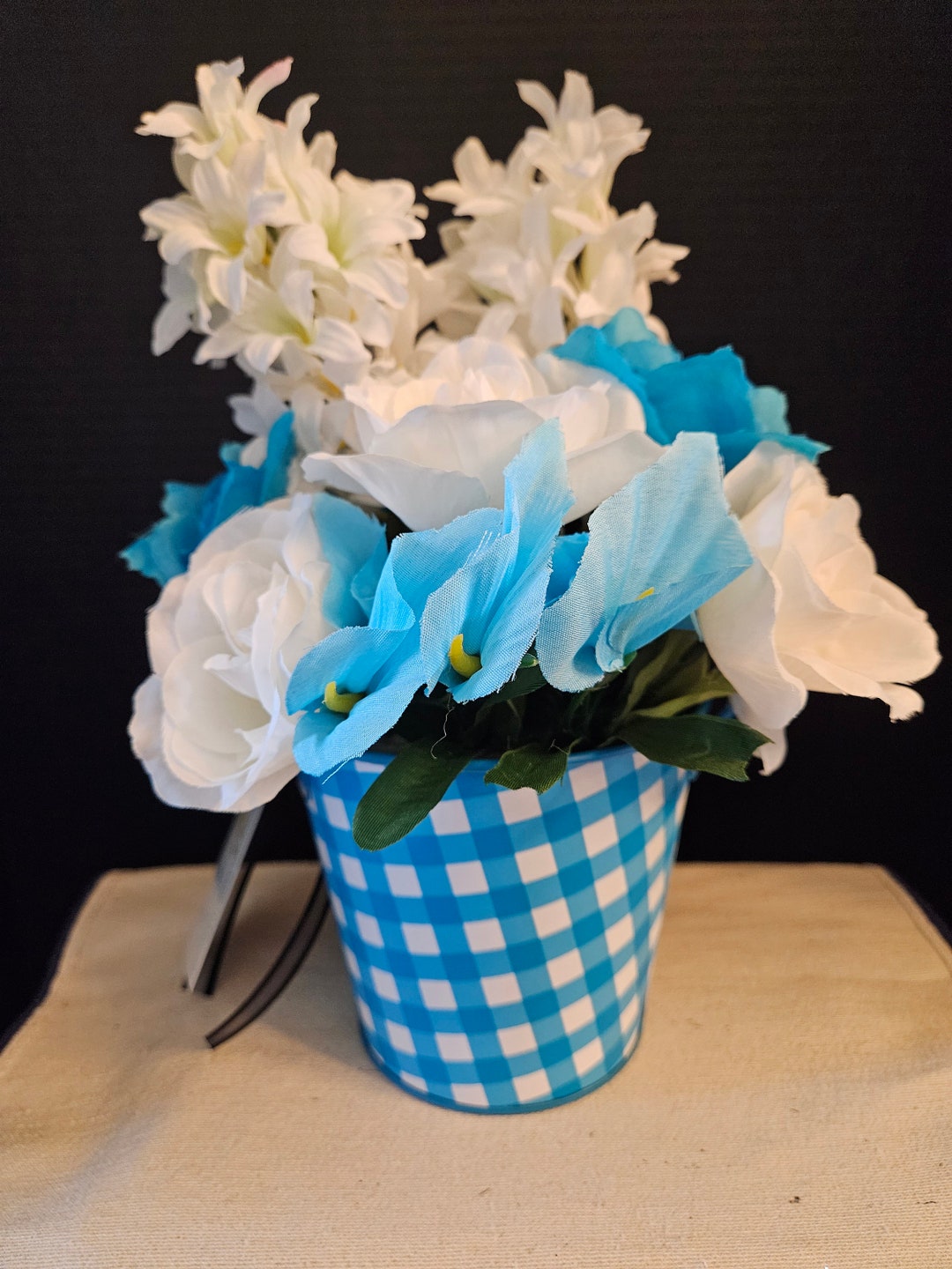 Blue Checkers - Etsy