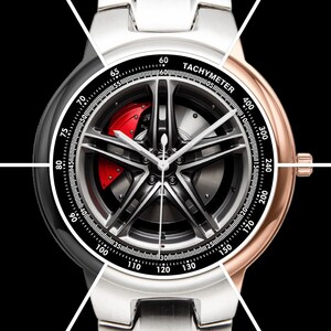 Luxury Car Watch Hollow Out Art Photo Car Wheel Rim Hub Man Watch Man ...