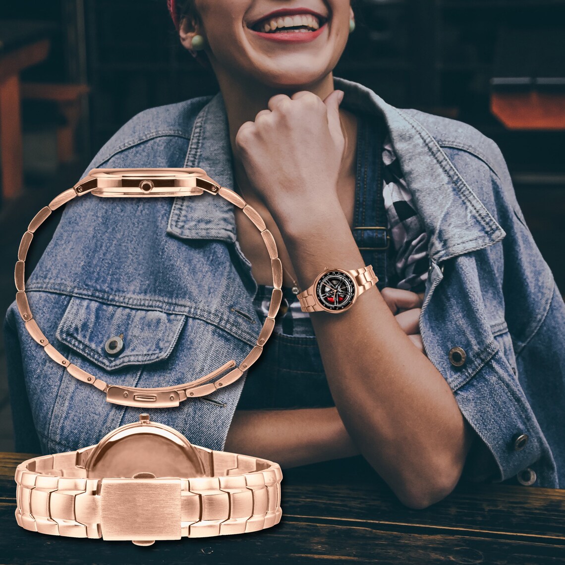 Luxury Car Watch Hollow Out Art Photo Car Wheel Rim Hub Man Watch Man ...