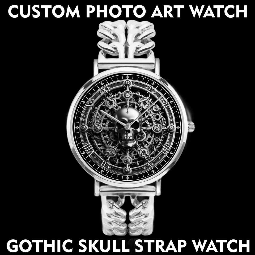 Gothic Skull Watch | Art Photo Watch | Steampunk Watch | Man Watch ...