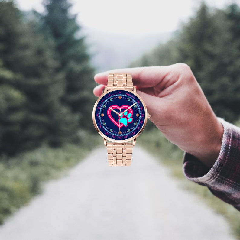 Custom Dog Paw in Hearth Watch Man Watch Man Watches Woman Watches Gift ...