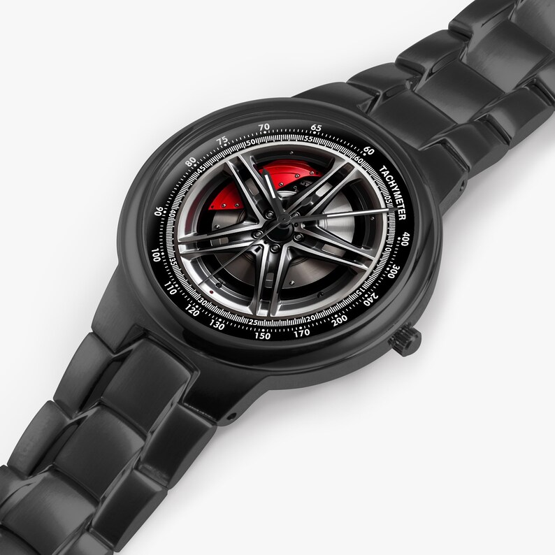 Luxury Car Watch Hollow Out Art Photo Car Wheel Rim Hub Man Watch Man ...