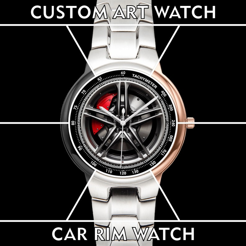 Luxury Car Watch Hollow Out Art Photo Car Wheel Rim Hub Man Watch Man ...