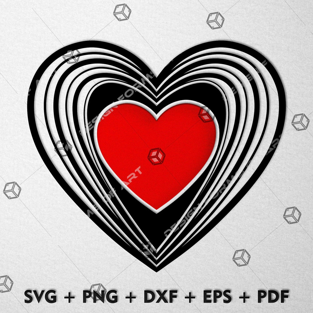 Heart Bundle Svg, Heart Outline Svg, Heart Cut Files, Heart Clipart ...