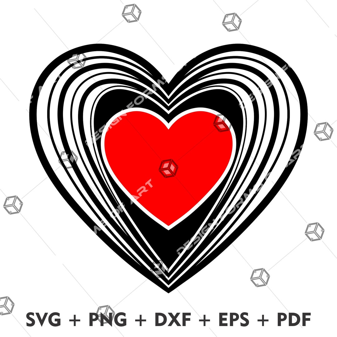 Heart Bundle Svg, Heart Outline Svg, Heart Cut Files, Heart Clipart ...