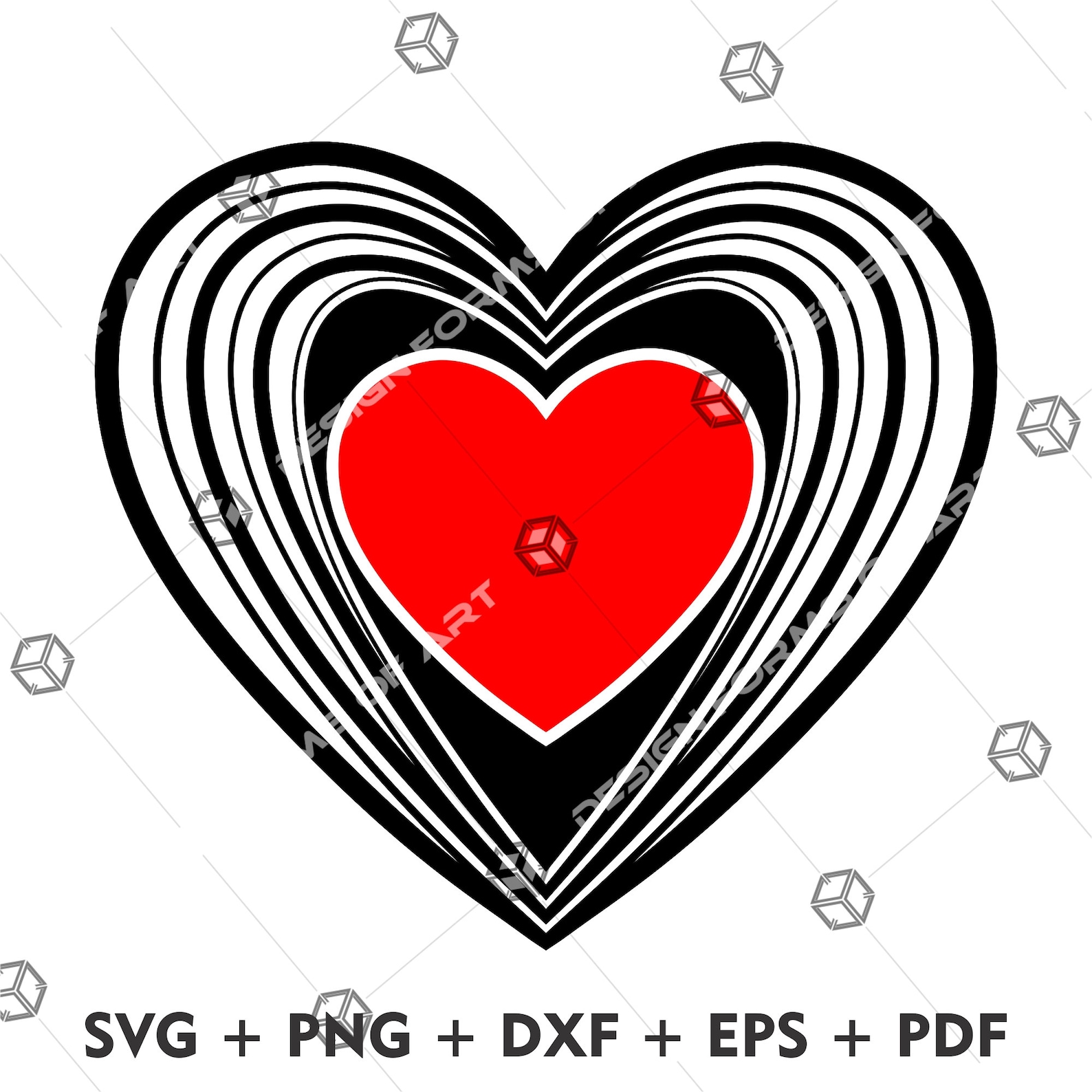 Heart Bundle Svg, Heart Outline Svg, Heart Cut Files, Heart Clipart, Heart Svg, Love Svg, Solid ...