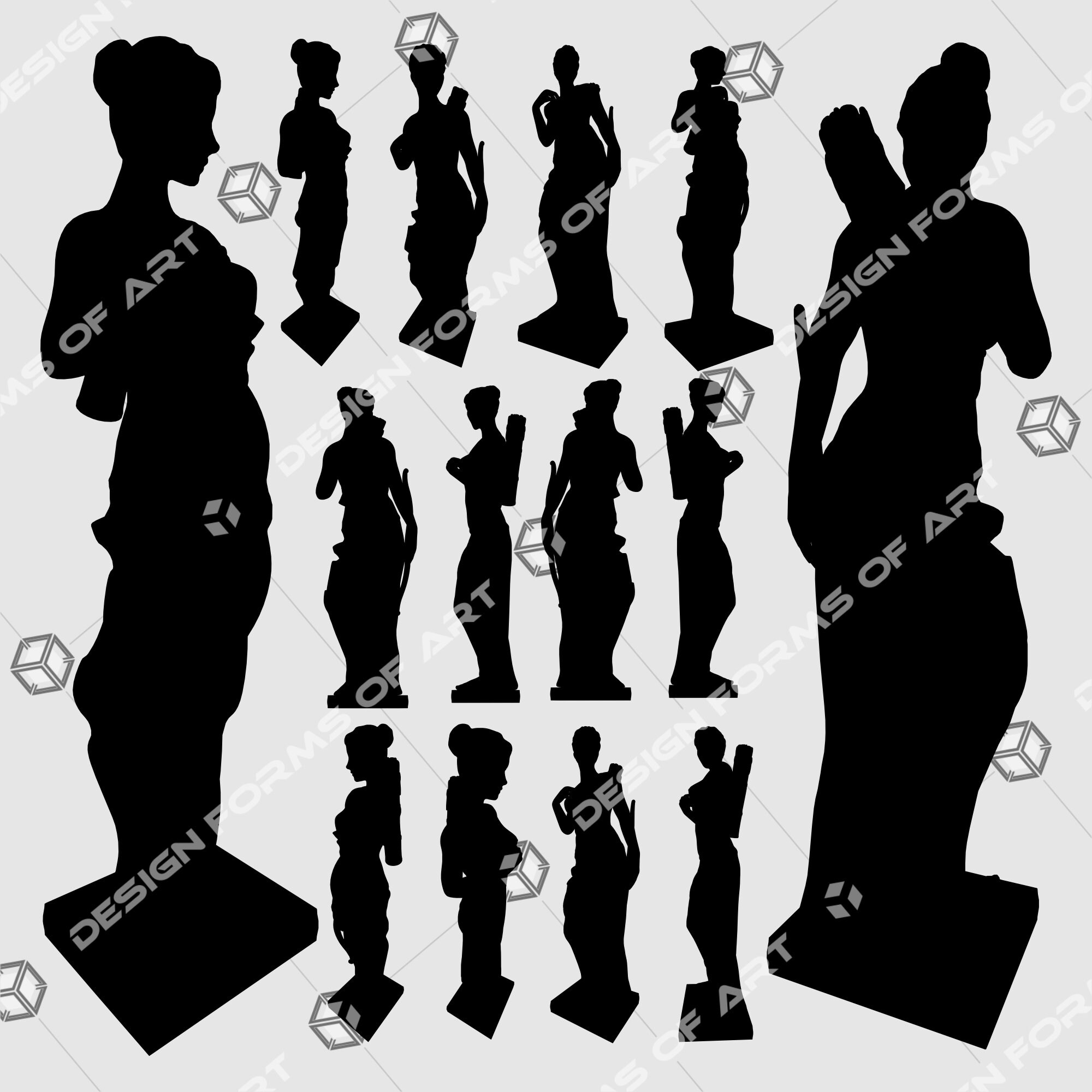 Ancient Woman Statue SVG: Greek & Roman Sculpture Vector (digital Files ...