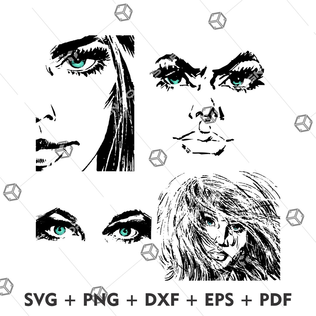 Woman Face SVG, Woman Svg, Face Svg, Eye Svg, Eyes Svg, Face Svg ...