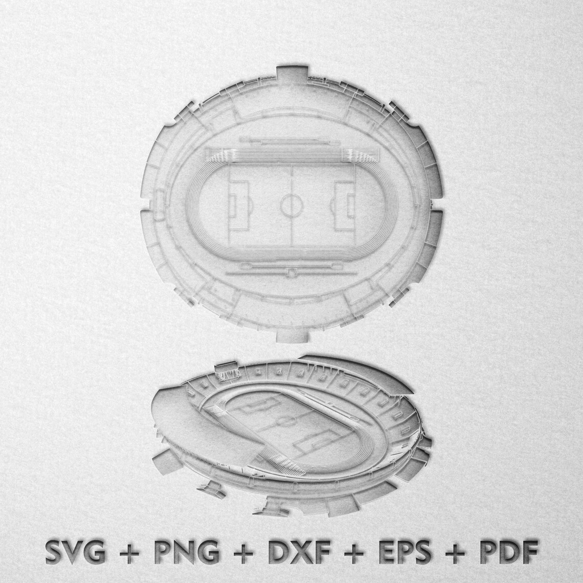 Football Soccer Stadium SVG: Silhouette Vector (digital Download) - Etsy