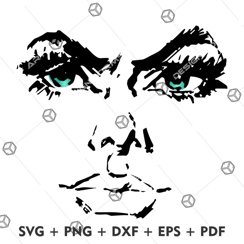 Woman Face SVG, Woman Svg, Face Svg, Eye Svg, Eyes Svg, Face Svg ...