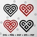 Heart Knot Bundle Svg, Heart Outline Svg, Heart Cut Files, Heart ...