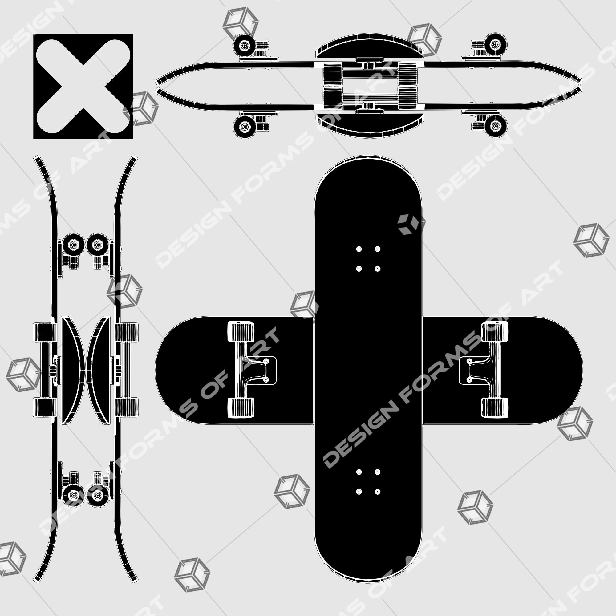 Skateboard Vector Bundle (svg, Png, Dxf, Eps, Pdf) - Etsy
