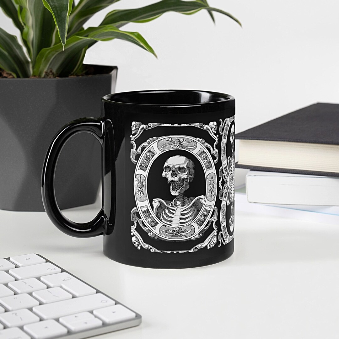 Gothic Skull Coffee Mug | Spooky Halloween Gift - Etsy