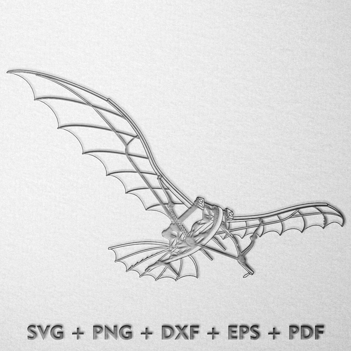 Da Vinci Flying Machine SVG, Leonardo Da Vinci Svg, Da Vinci Flying ...