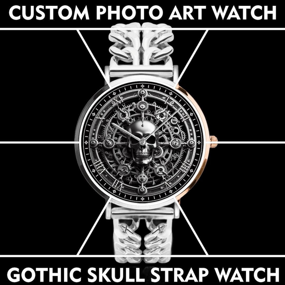Gothic Skull Watch Art Photo Watch Steampunk Watch Man Watch Man ...