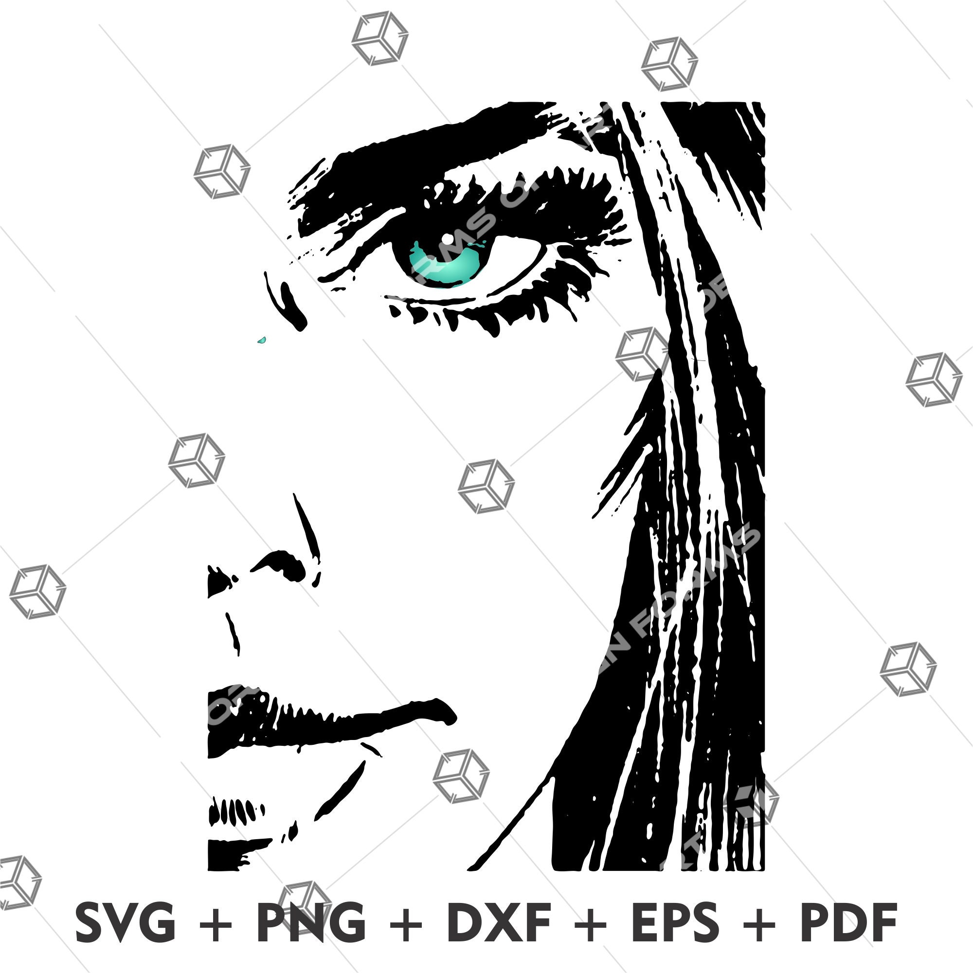 Woman Face SVG, Woman Svg, Face Svg, Eye Svg, Eyes Svg, Face Svg ...