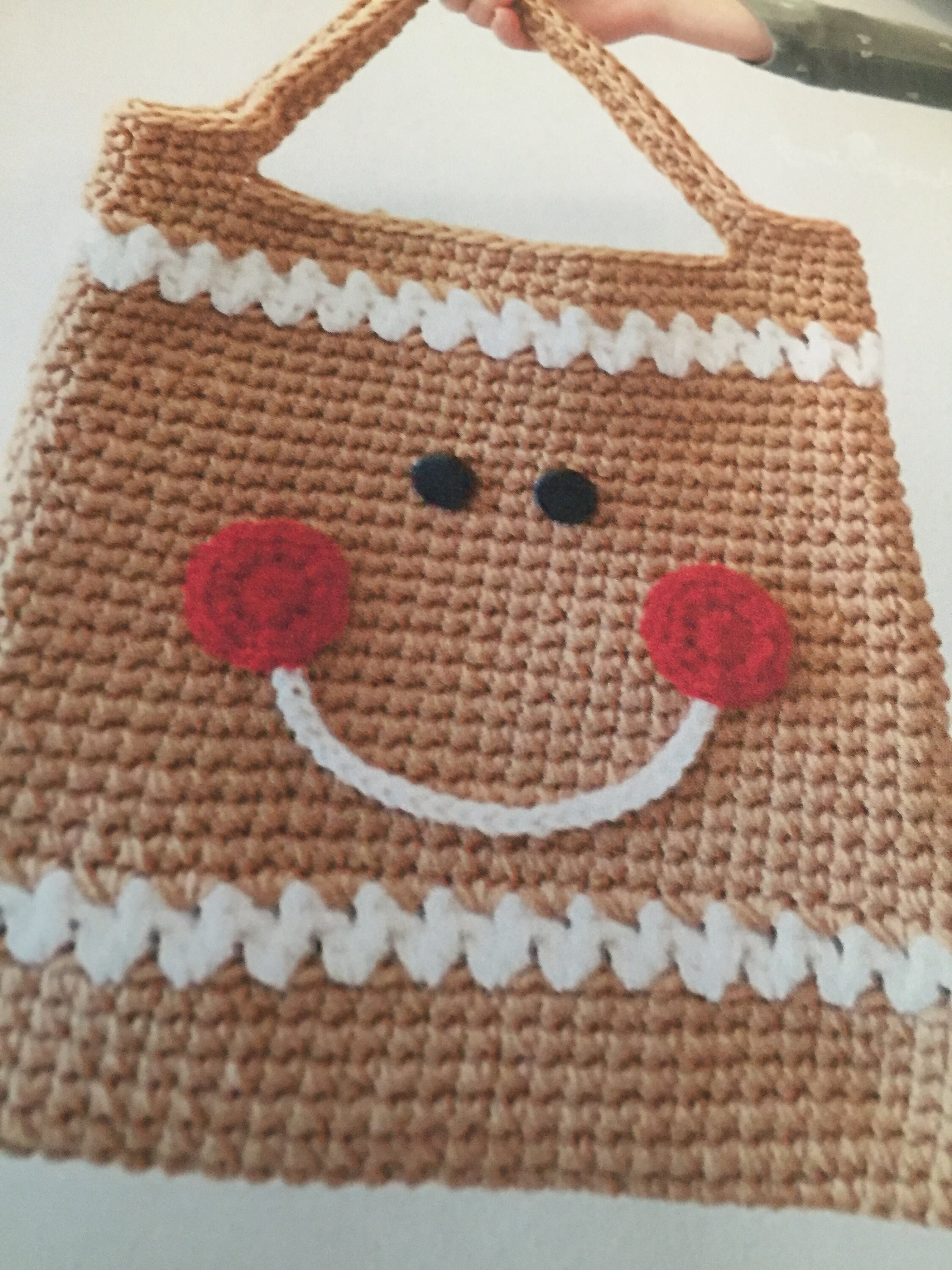 Gingerbread Tote Bag Gingerbread Tote Bag Crochet - Etsy Australia