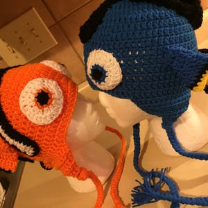 Nemo Hat or Crochet Nemo Dory Hat, Crochet Nemo or Dory Hat, Photoprop ...