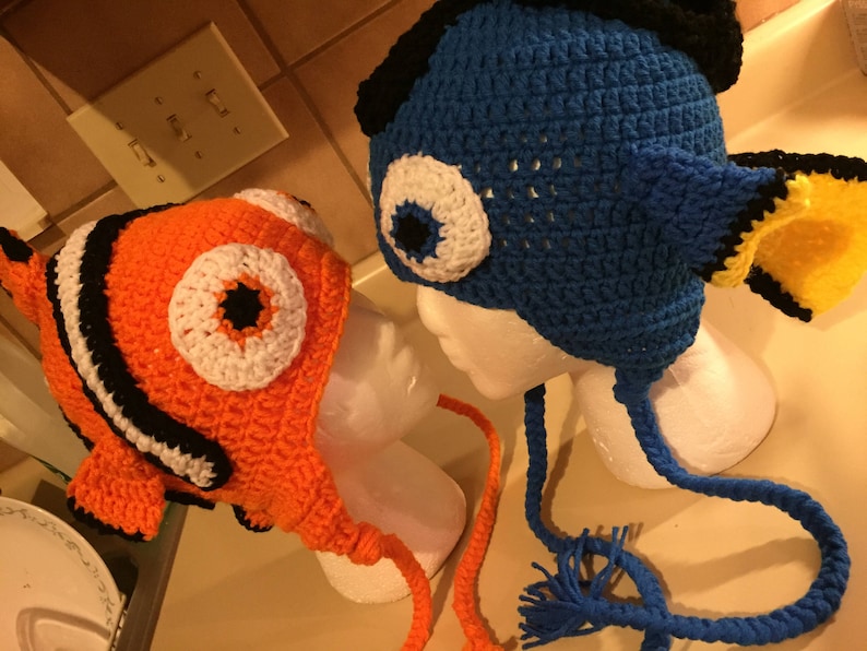 Nemo Hat or Crochet Nemo Dory Hat Crochet Nemo or Dory Hat - Etsy