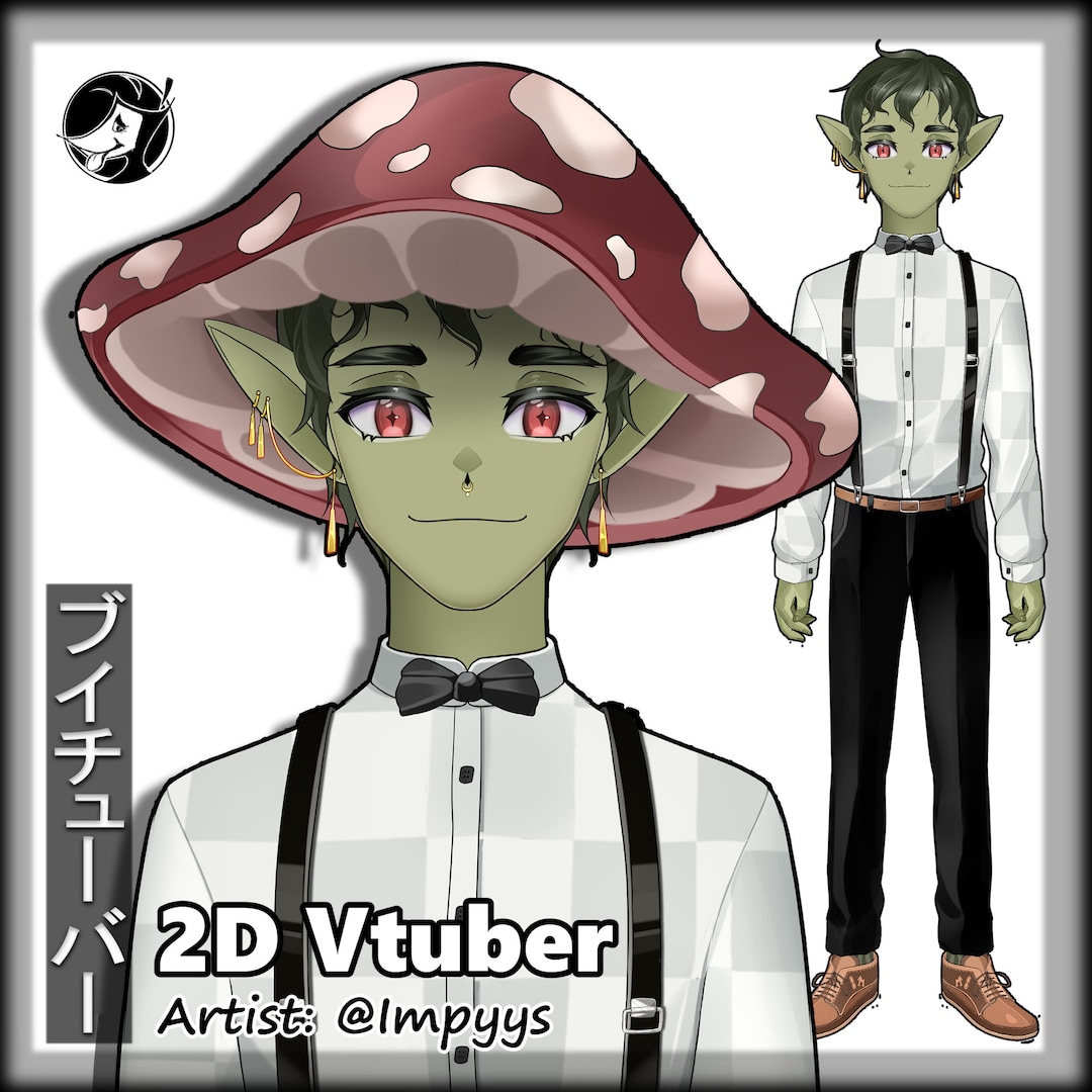 Custom Vtuber Avatar Commission With Live2d Rigging Male Vtuber Model ...