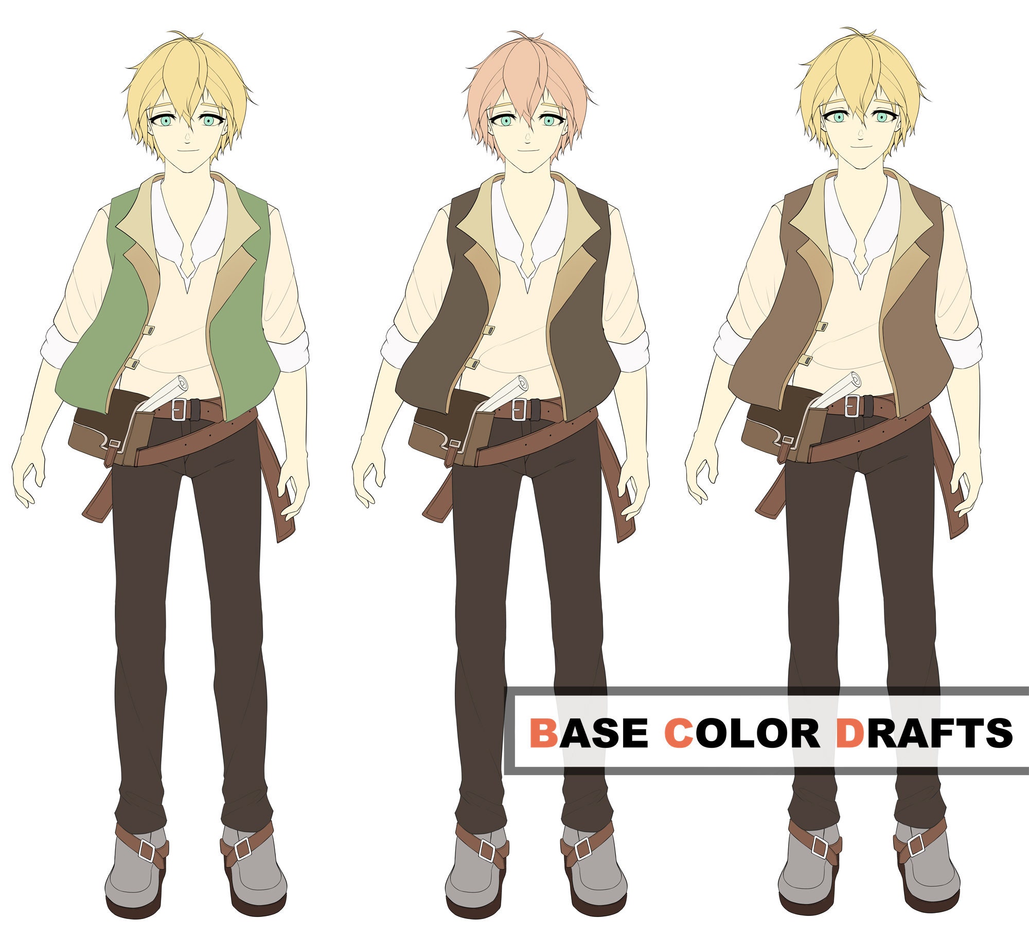 Male Vtuber Model Commission Full Body Character Design 2d - Etsy