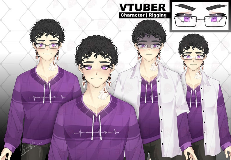Live2d Full Body Male Vtuber Model Commission With Rigging - Etsy UK