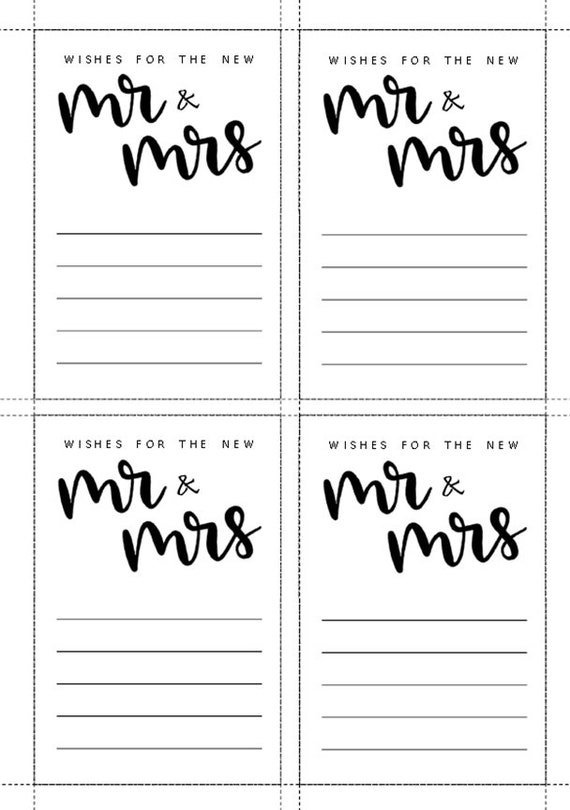 Wishes Note Printable | Etsy