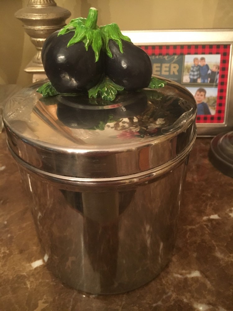 Rare AMCO Stainless Steel Canisters With Vegetable Top - Etsy