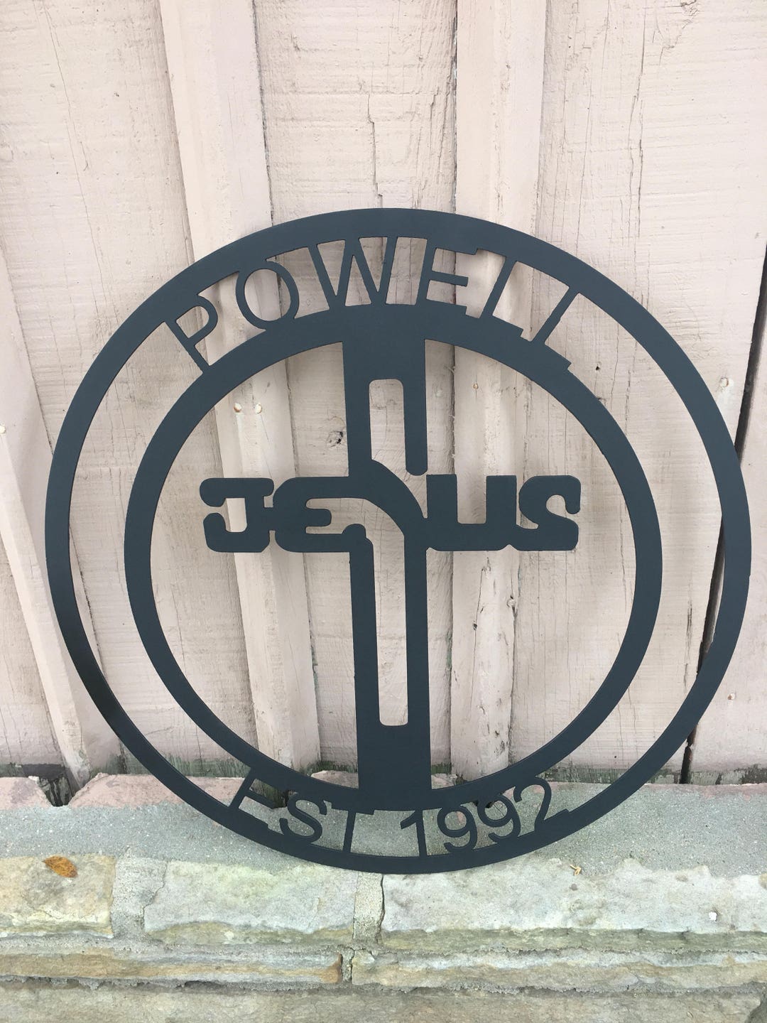 Jesus Cross Circle Sign - Etsy