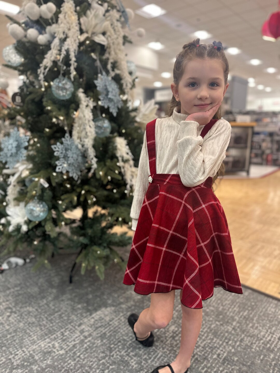 Girls Overall Skirt and Sweater Combo - Etsy