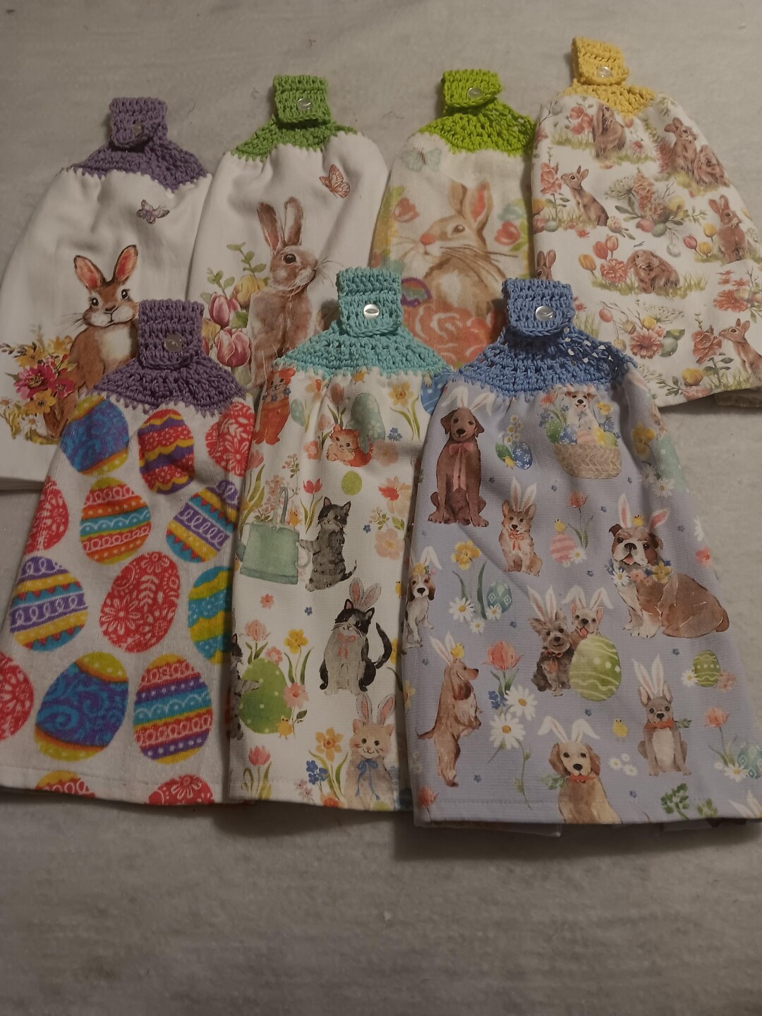 Easters Towels, Crochet Towels, Kitchen Towels, Rabbet Towels, Easter ...