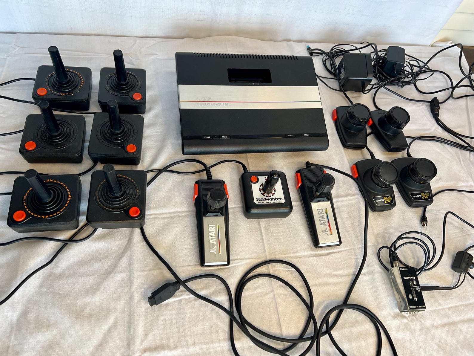 Vintage Atari 7800 Prosystem Video Game Console and Controllers and ...