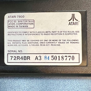 Vintage Atari 7800 Prosystem Video Game Console and Controllers and ...