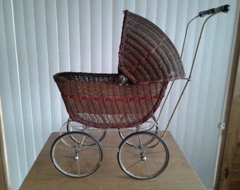 Wicker doll pram | Etsy