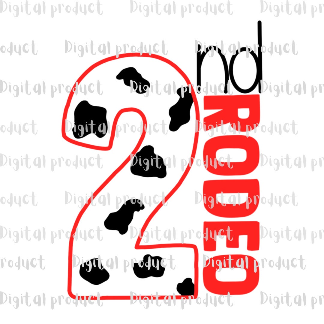 2nd Rodeo Birthday, Second Birthday, PNG, Sublimation, Digital - Etsy