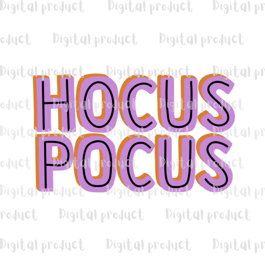 Hocus Pocus, Orange & Purple, PNG, Sublimation, Digital - Etsy