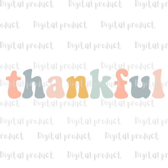 Thankful PNG Sublimation Digital - Etsy
