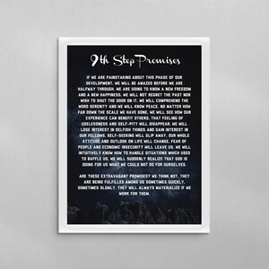 9th Step Promises Poster AA NA Third - Alcoholics and Narcotics ...