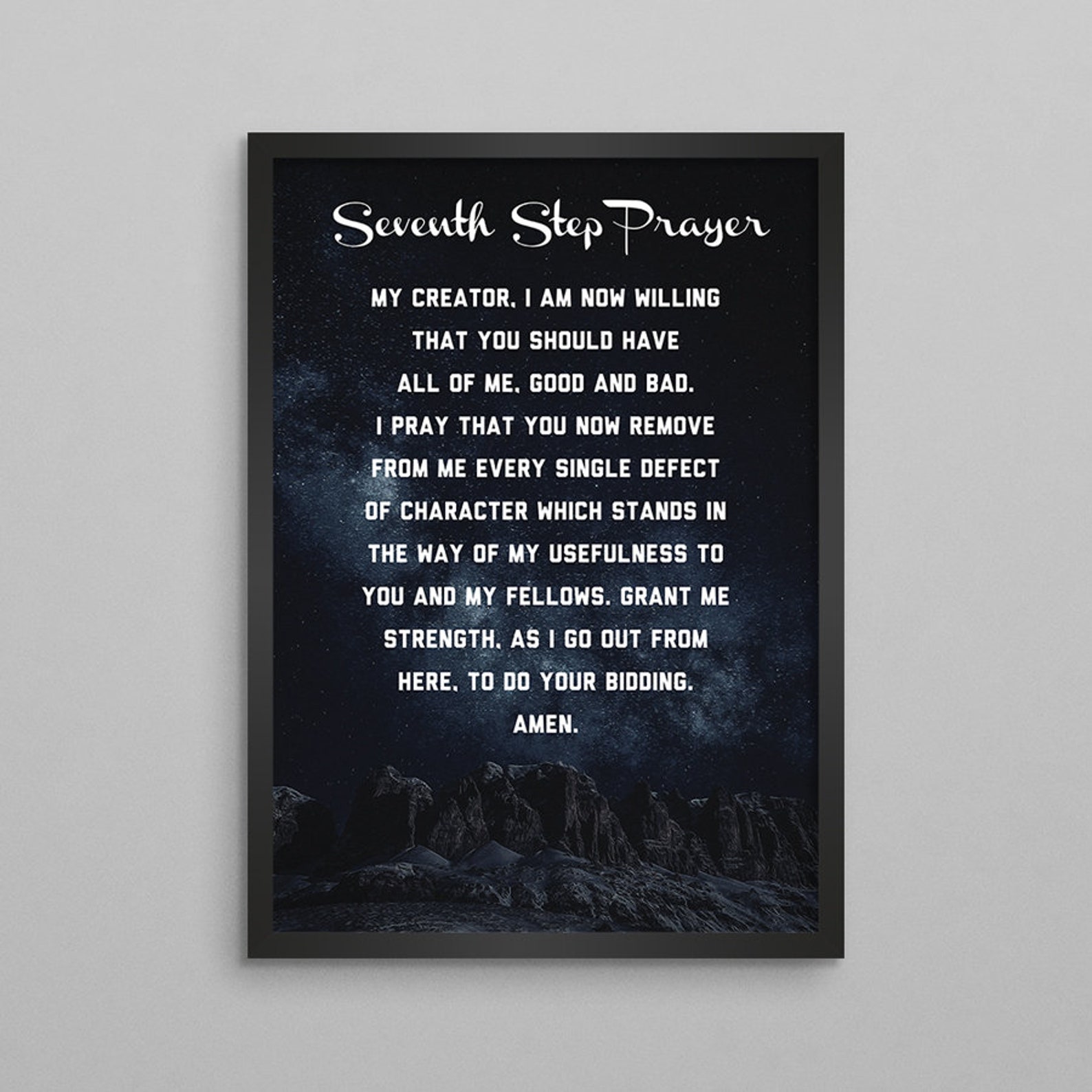 7th Step Prayer Poster AA NA Seventh Alcoholics & - Etsy Canada